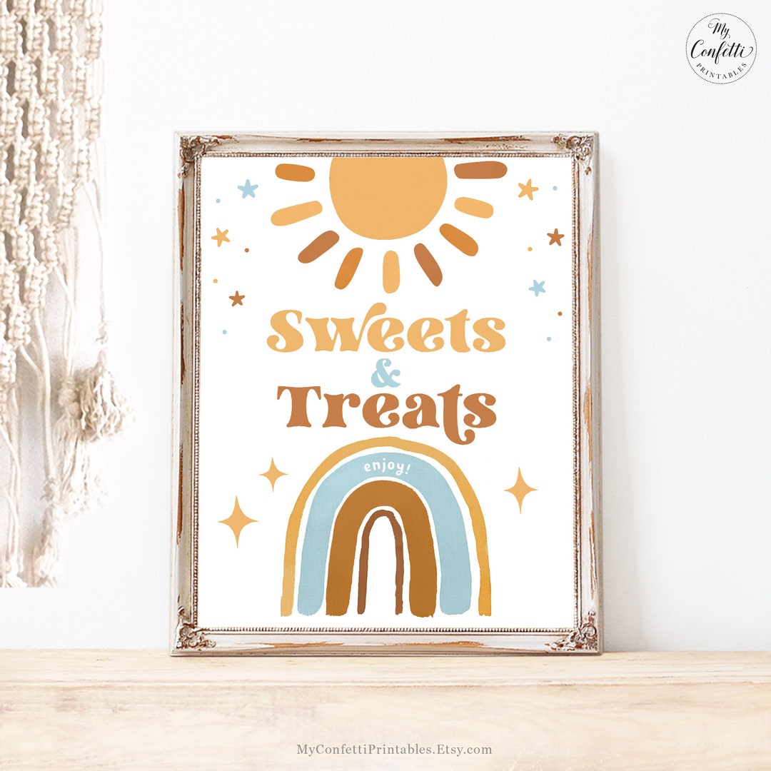 Sweet & Treats Sign, Printable Dessert Table Sign, Sweets and Treats ...