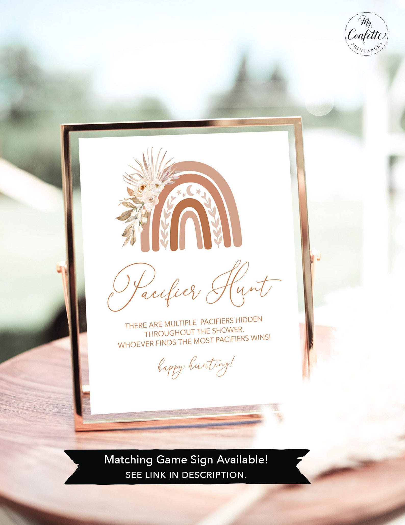 Boho Rainbow Digital Baby Shower Invitation Electronic - Etsy