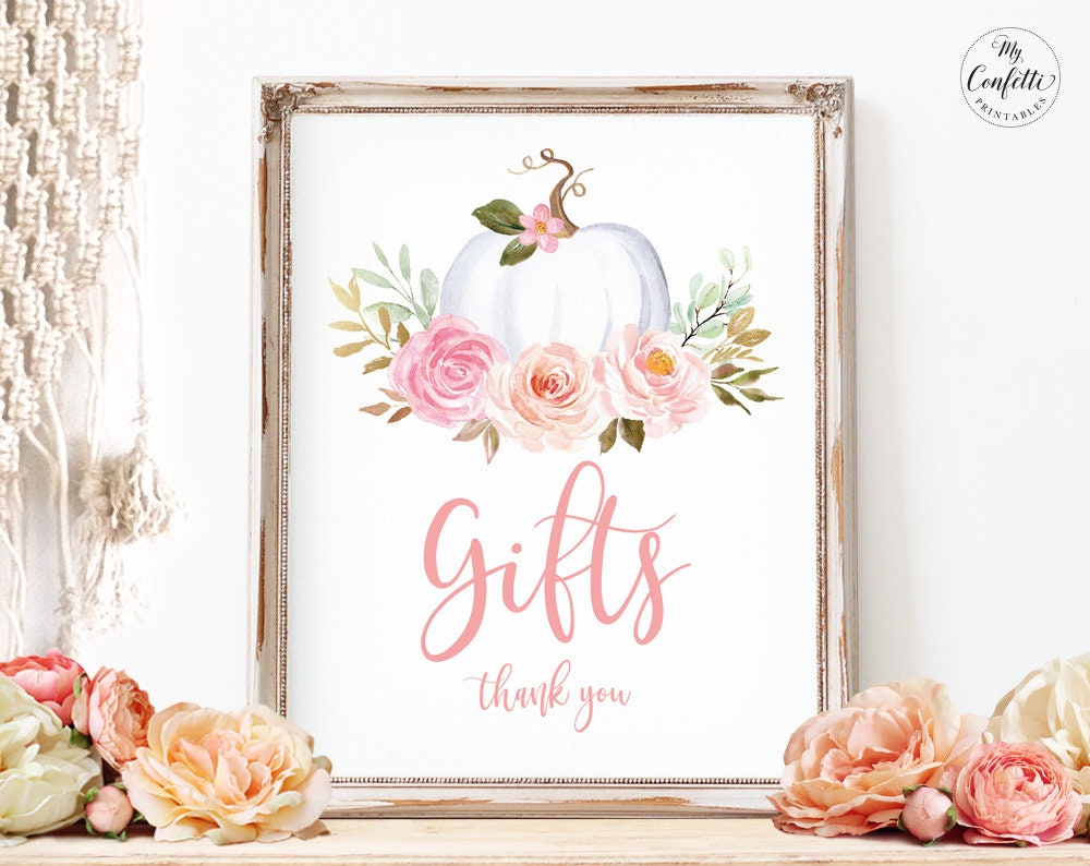 Baby Shower Gifts Sign Printable Baby Shower Gifts Sign Girl | Etsy
