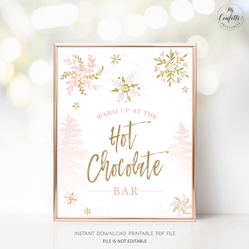 Hot Chocolate Bar Sign Printable Hot Chocolate Bar Sign - Etsy