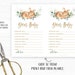 Dear Baby Sign and Note Cards, Printable Baby Shower Activity, Game ...