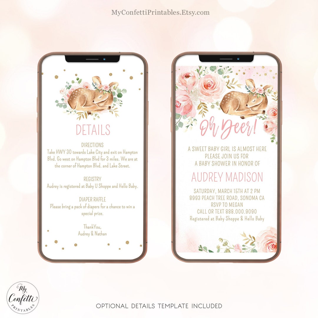 Digital Baby Shower Invitation, Textable Baby Shower Invitation ...