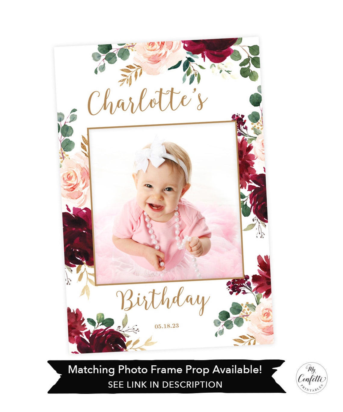 Baby's First Birthday Party Invitation Printable Baby 1st - Etsy