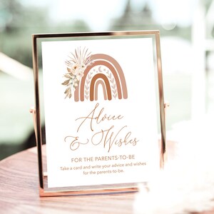 Advice & Wishes for the Parents to Be Sign and Cards, Printable Baby ...