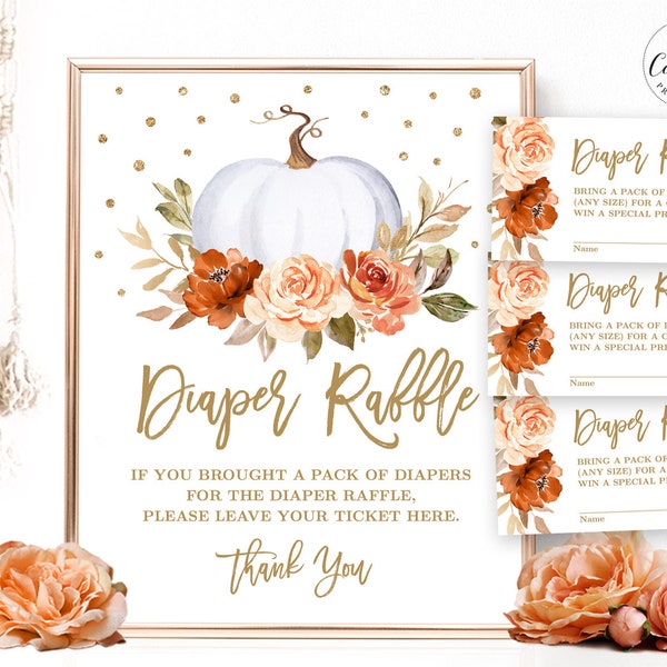 Fall Themed Diaper Raffle Cards - Etsy