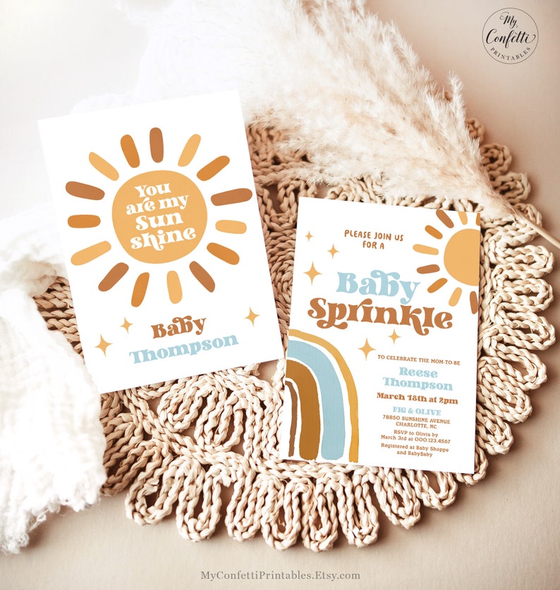 Editable Baby Sprinkle Invitation Bundle Template Printable - Etsy