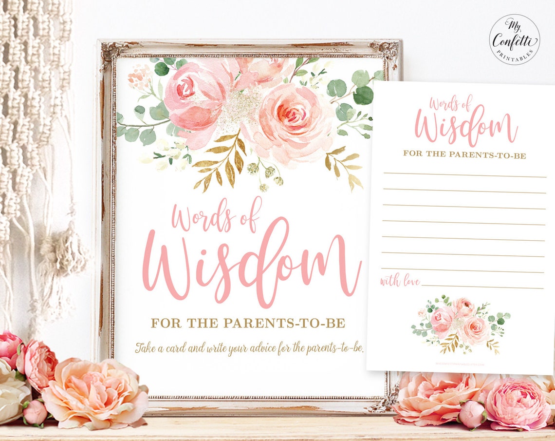 Advice for Parents-to-be or Mom-to-be Sign and Note Cards - Etsy