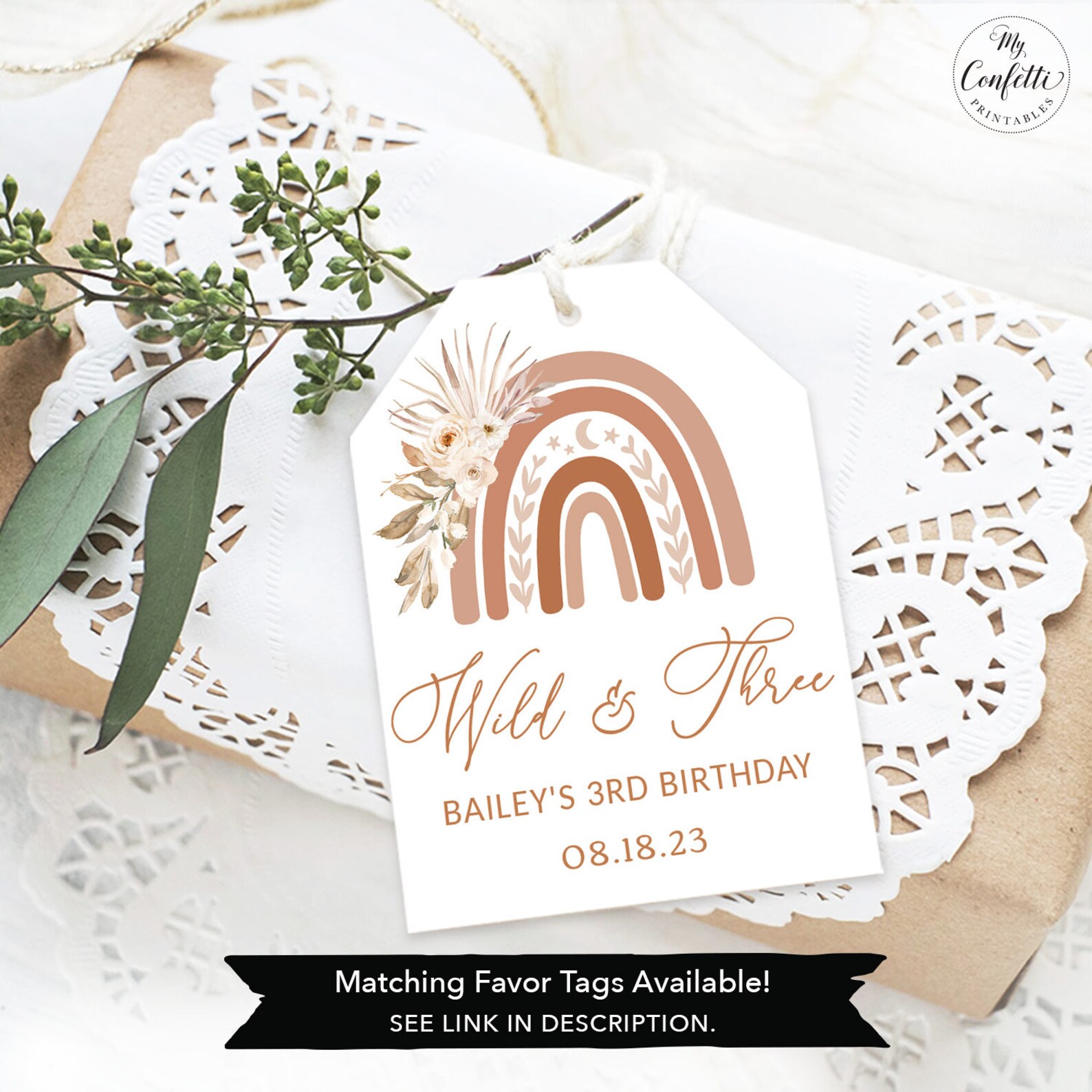 Boho Rainbow Birthday Welcome Sign, Printable Welcome Sign Template ...