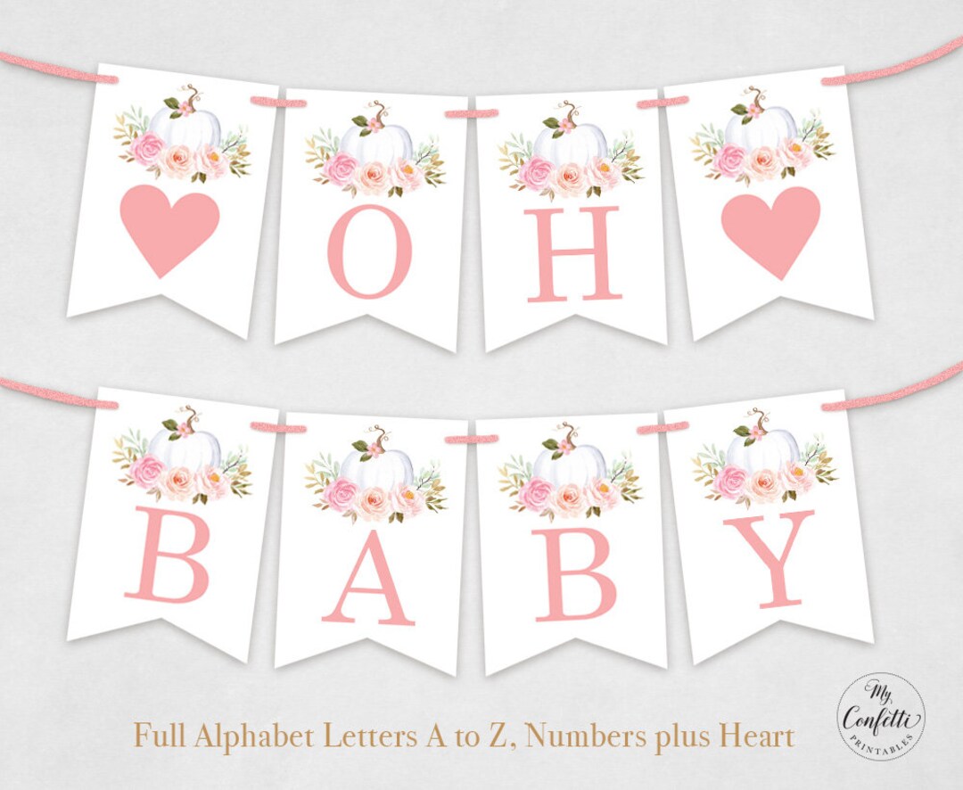 Printable Alphabet Banner Set, Letters A to Z, Numbers Plus Heart, DIY ...