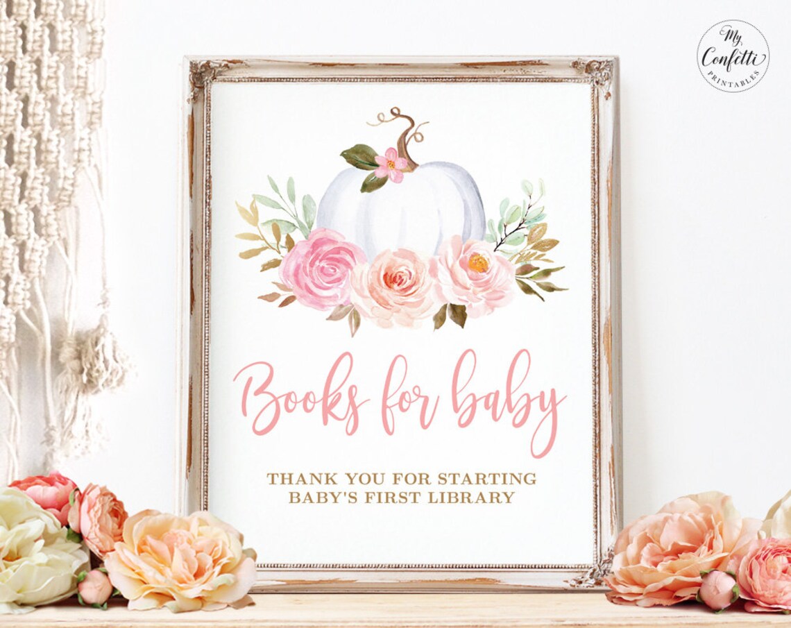 Books for Baby Sign Printable Baby Shower Book for Baby Sign - Etsy