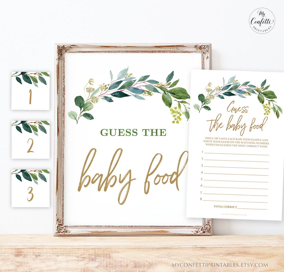 Guess the Baby Food Game Printable Baby Shower Game Sign - Etsy