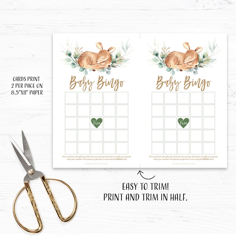 Bingo Baby Shower Game, Printable Baby Bingo Game, Baby Shower Party ...