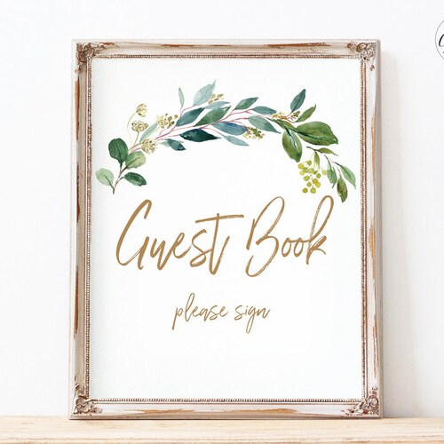 Baby Shower Guest Book Sign Printable Guest Book Sign | Etsy