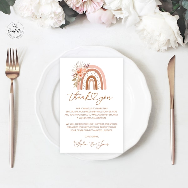 Rainbow Thank You - Etsy