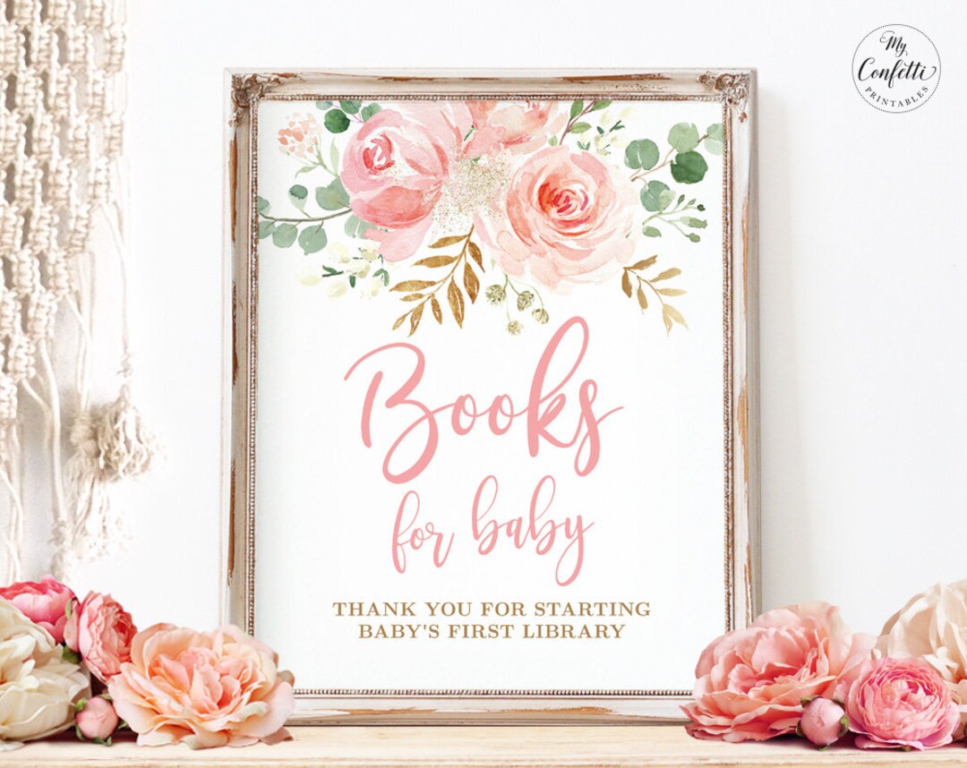 Books for Baby Sign, Printable Baby Shower Book for Baby Sign, Books ...