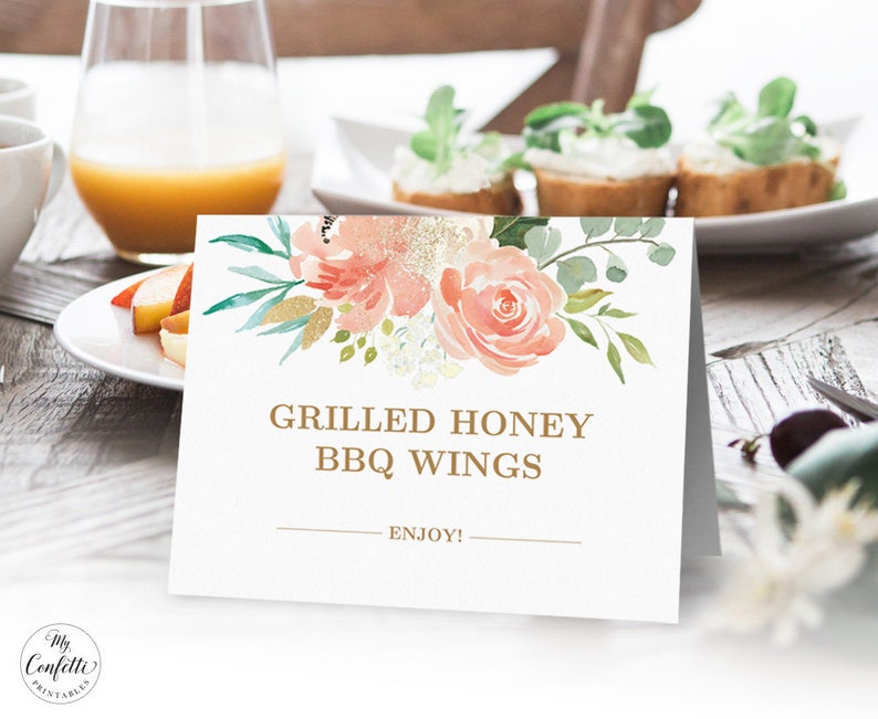 EDITABLE Buffet Sign, Buffet Tent Card, Printable Food Card, Food ...