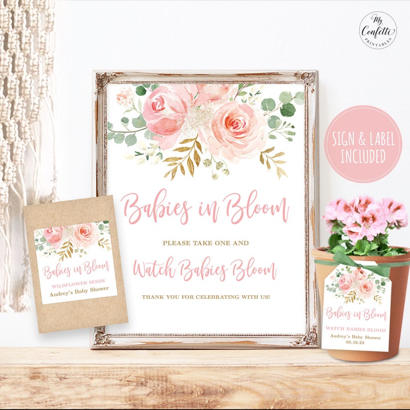 Baby in Bloom Tags - Etsy
