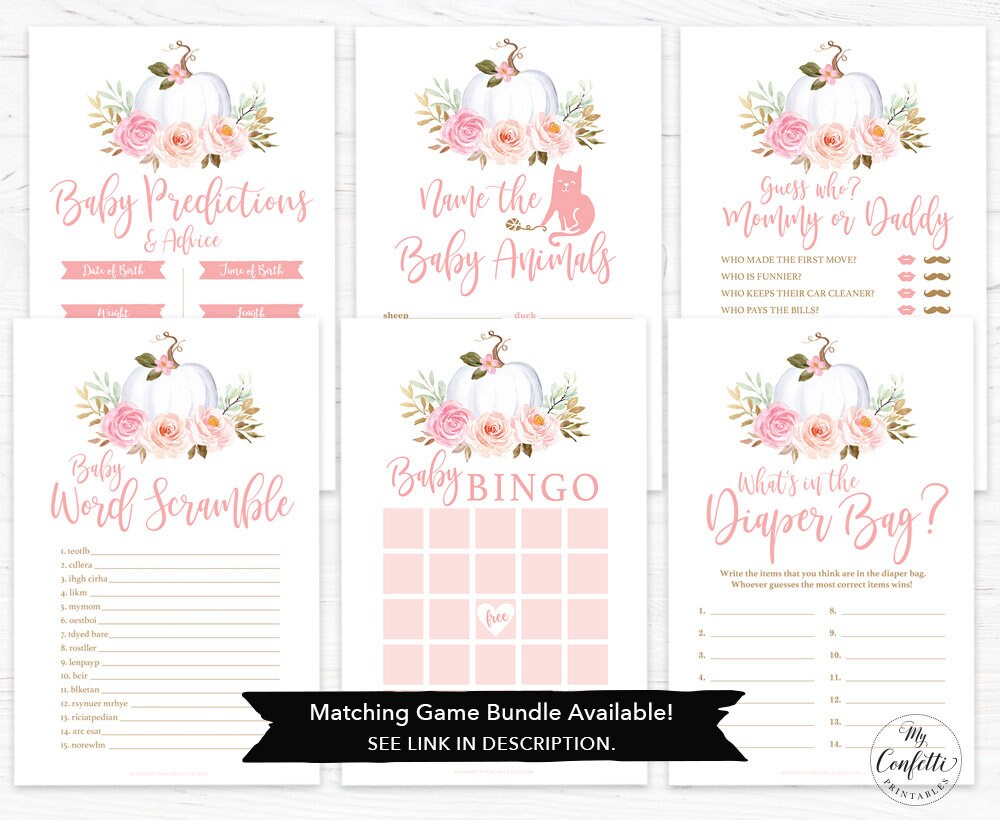 Baby Bucket List Game Card Printable Baby Shower Game Pink | Etsy