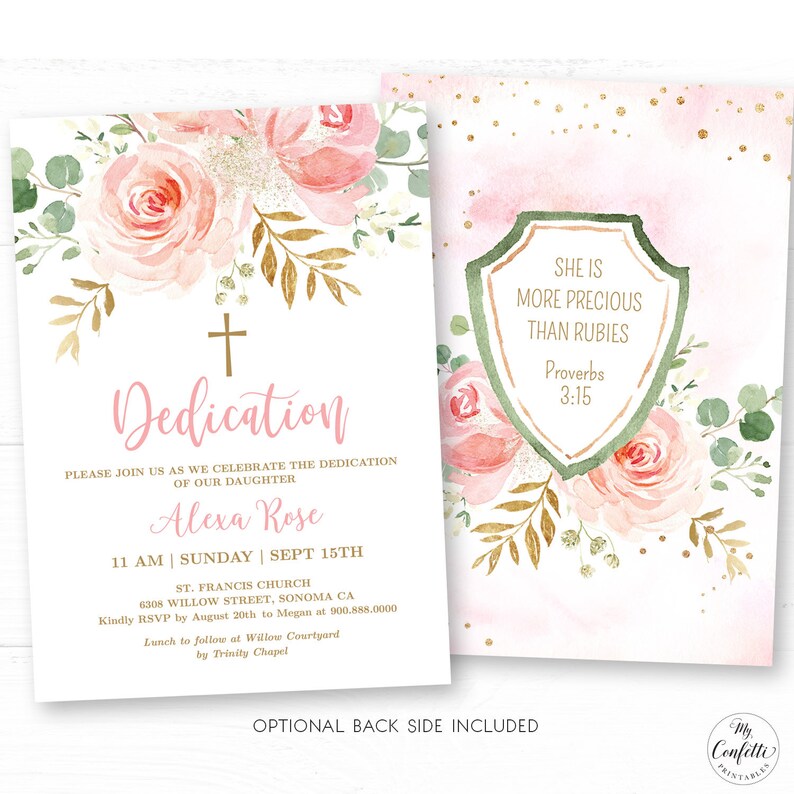 Dedication Invitation Editable Dedication Invitation - Etsy