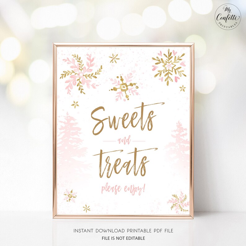 Sweets and Treats Sign Printable Sweets & Treats Sign Girl - Etsy
