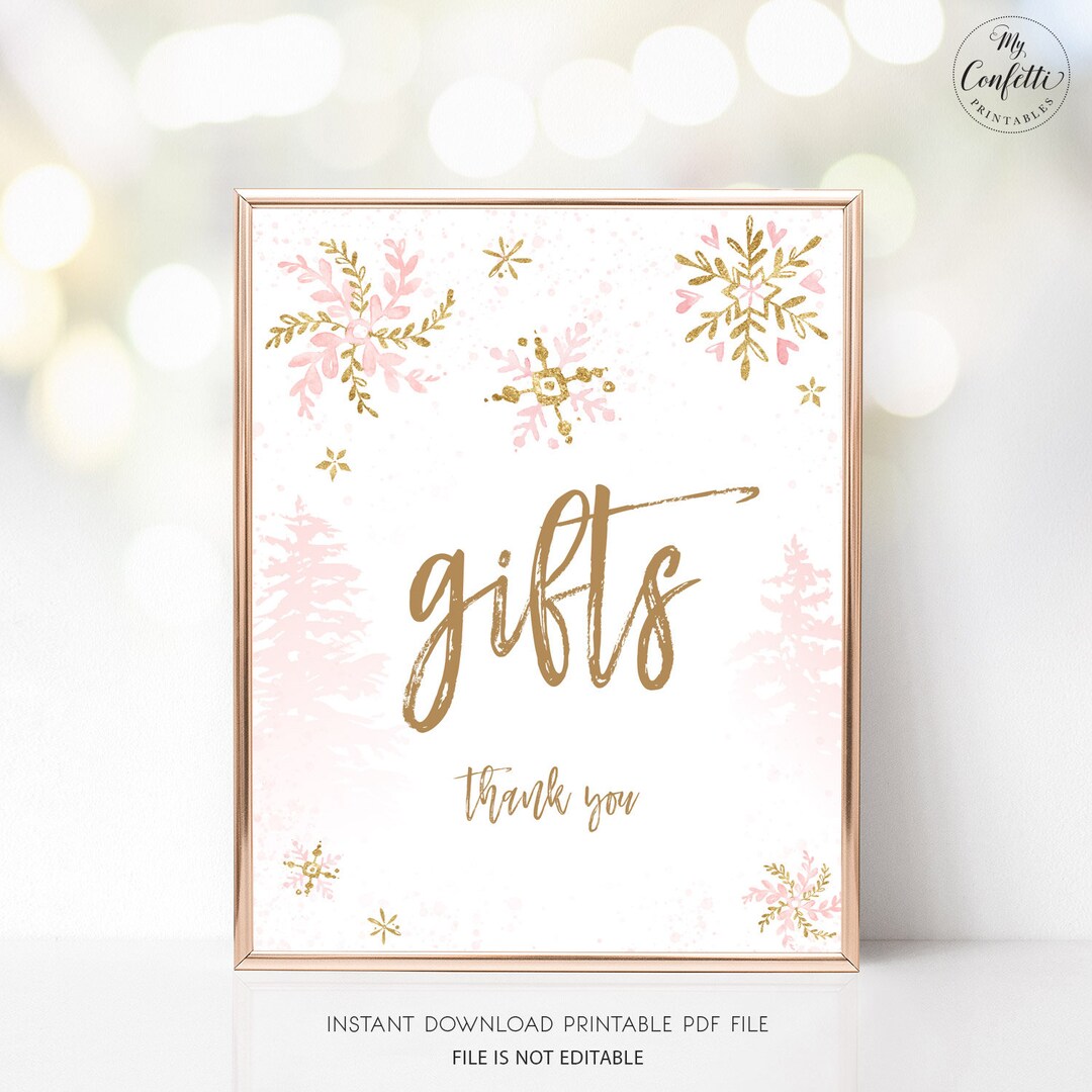 Baby Shower Gifts Sign, Printable Baby Shower or Birthday Gifts Sign ...