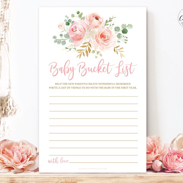 Baby Bucket List Shower Game - Etsy