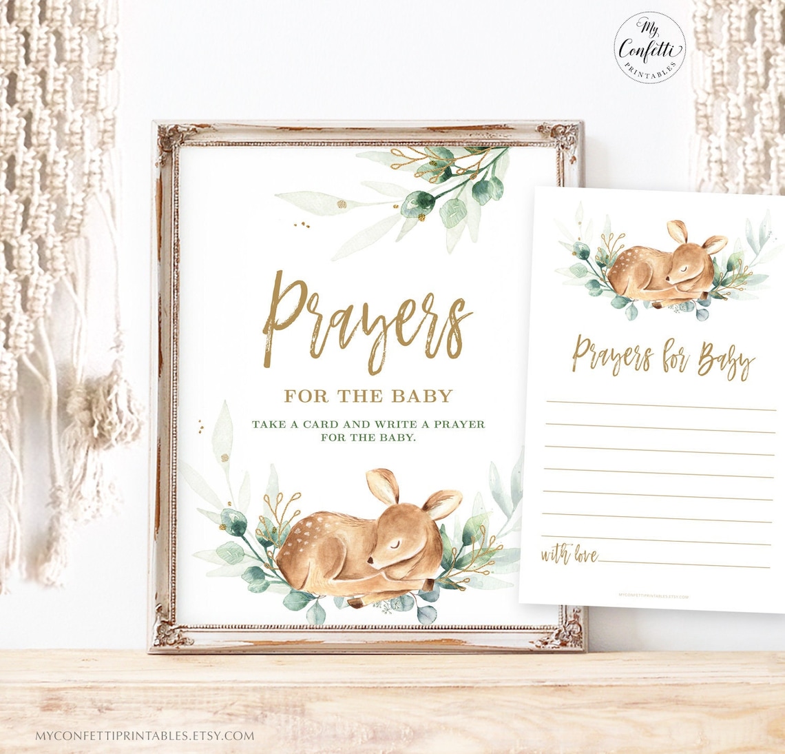 Prayers for the Baby Sign and Note Cards Printable Baby - Etsy