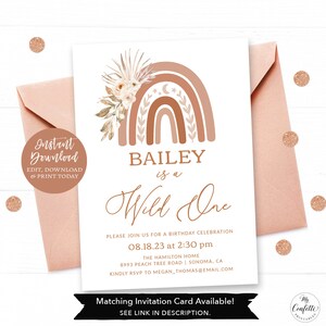 Boho Rainbow Birthday Welcome Sign, Printable Welcome Sign Template ...