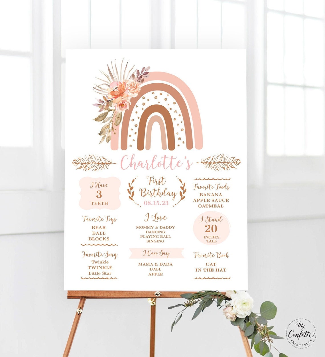 EDITABLE Birthday Milestone Board Printable Birthday - Etsy