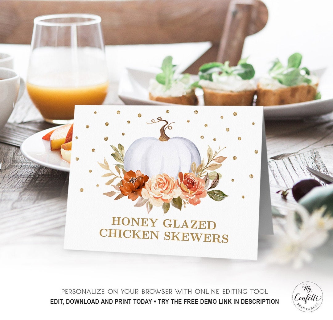 EDITABLE Buffet Sign, Buffet Tent Card, Printable, Food Labels, Baby ...