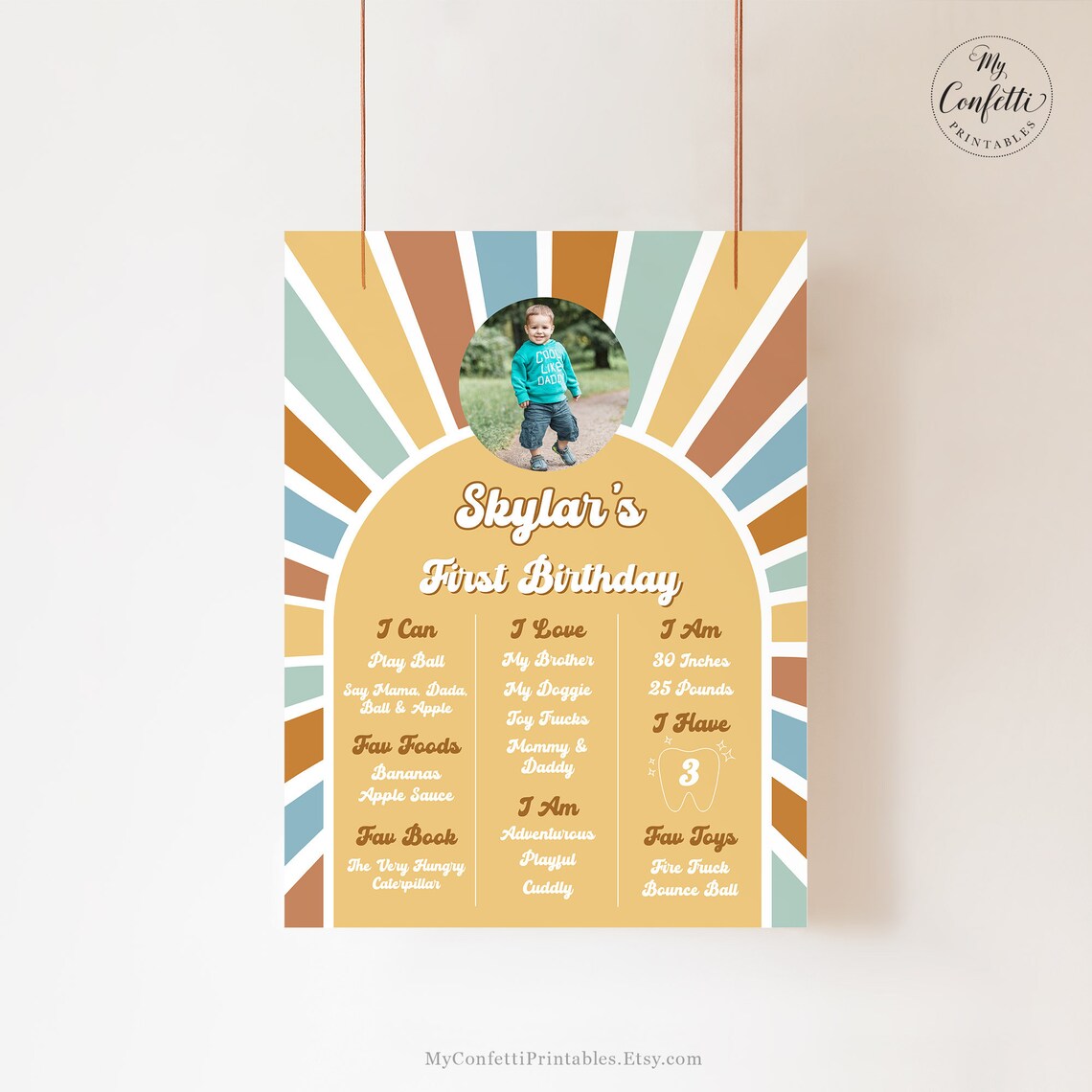 EDITABLE Birthday Milestone Board, Printable Birthday Milestone Sign ...