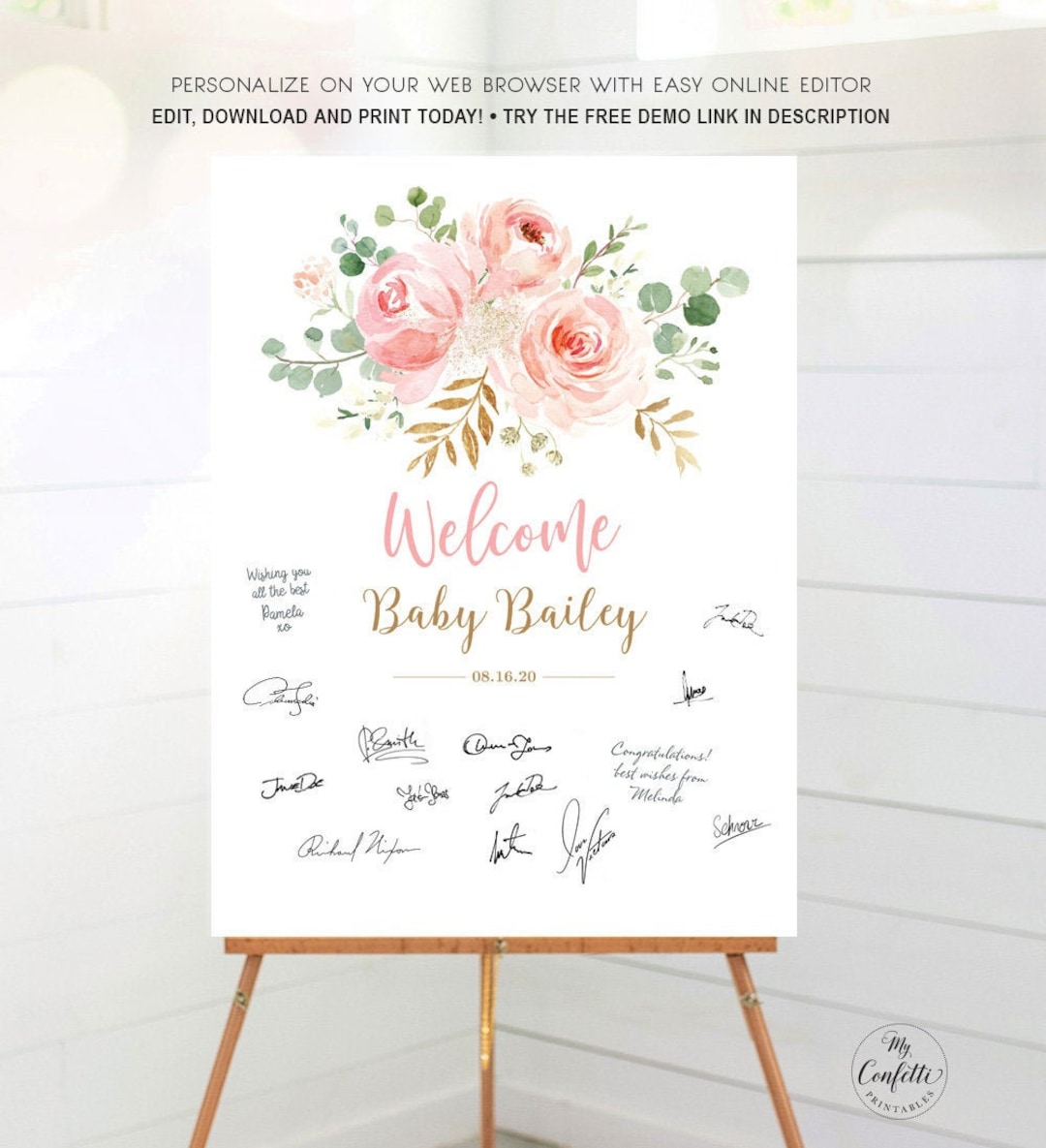 Baby Shower Guest Book Alternative Sign, Printable Alternative ...