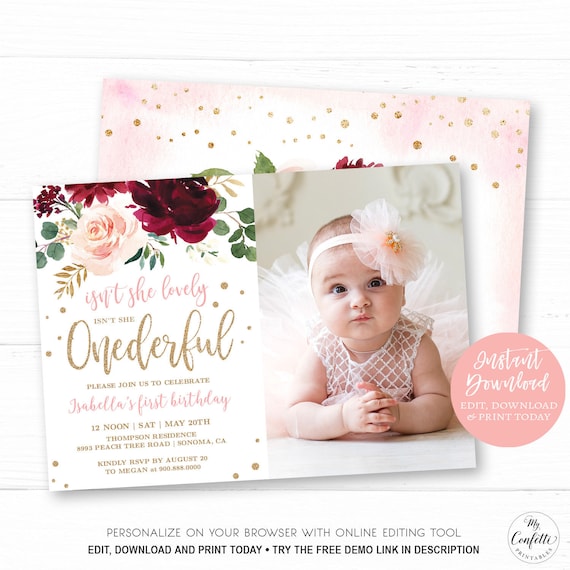 Free First Birthday Invitation Template Page 14 Free Printable Kids