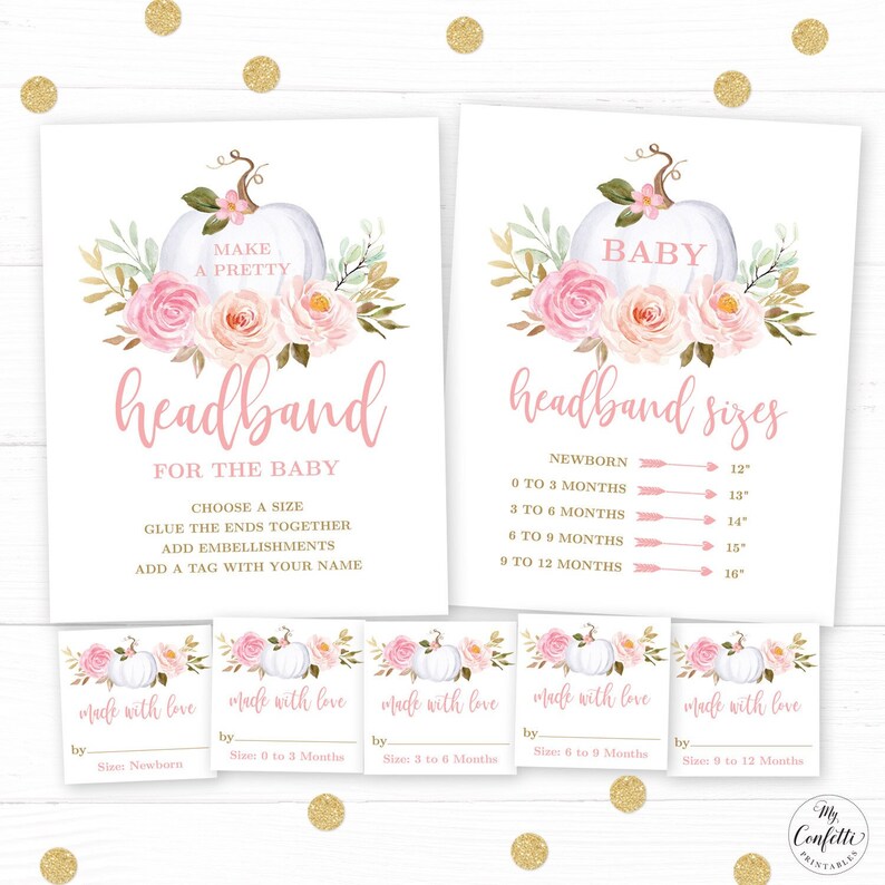 Printable Headband Station Set With Signs and Tags Make a - Etsy