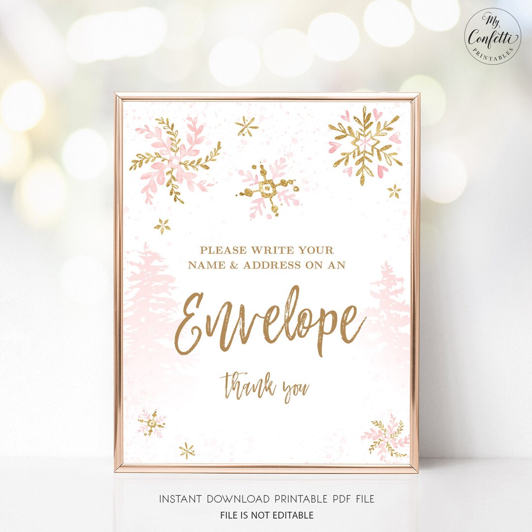 Please Write Your Address on Envelope Sign, Printable Write Your Name ...
