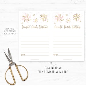 Family Traditions Sign and Card Template, Printable Baby Shower ...