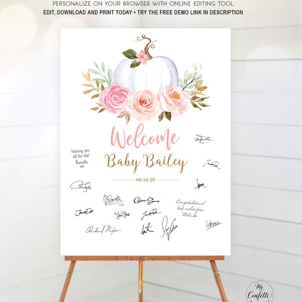 Baby Shower Guest Book Alternative - Etsy