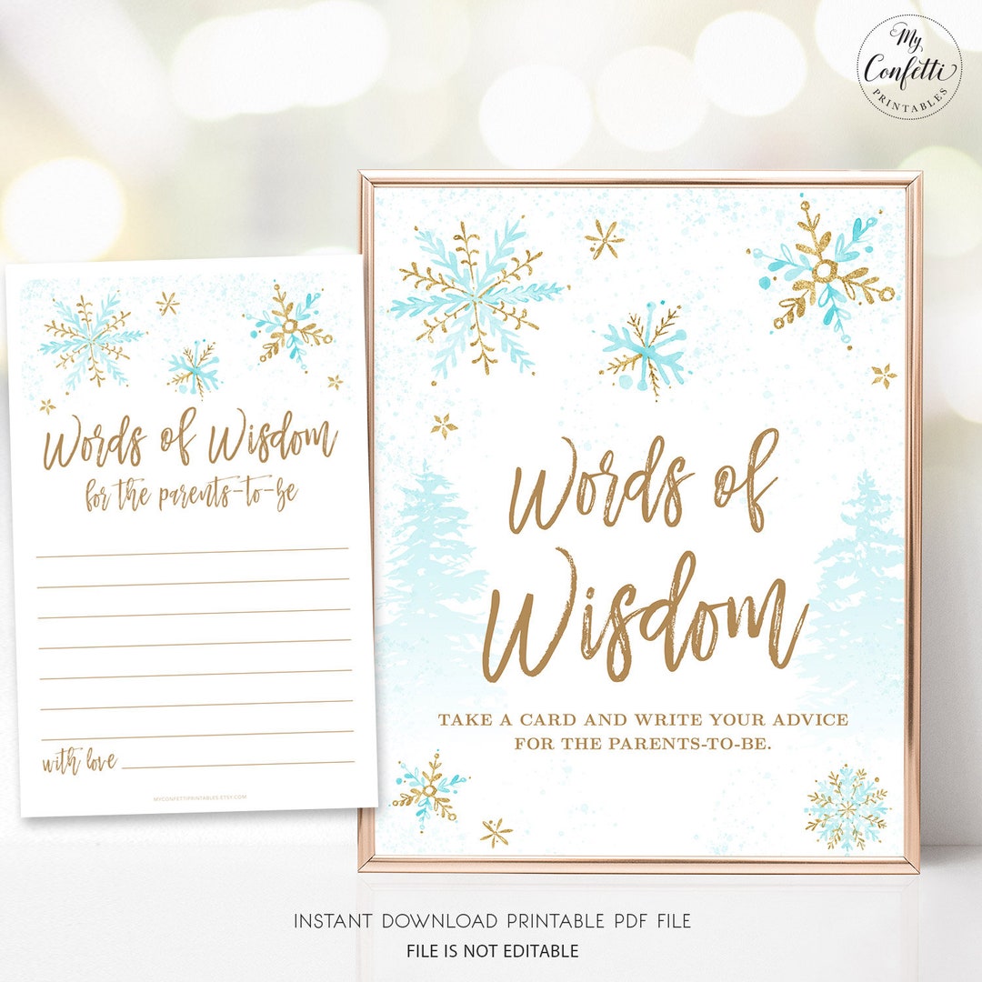 Advice for Parents-to-be Sign and Note Cards Printable Baby - Etsy