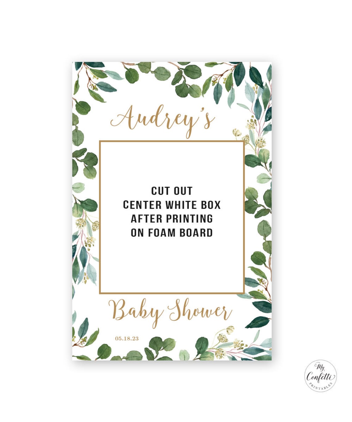 EDITABLE Photo Prop Frame Sign Template, Printable Photo Prop Frame ...
