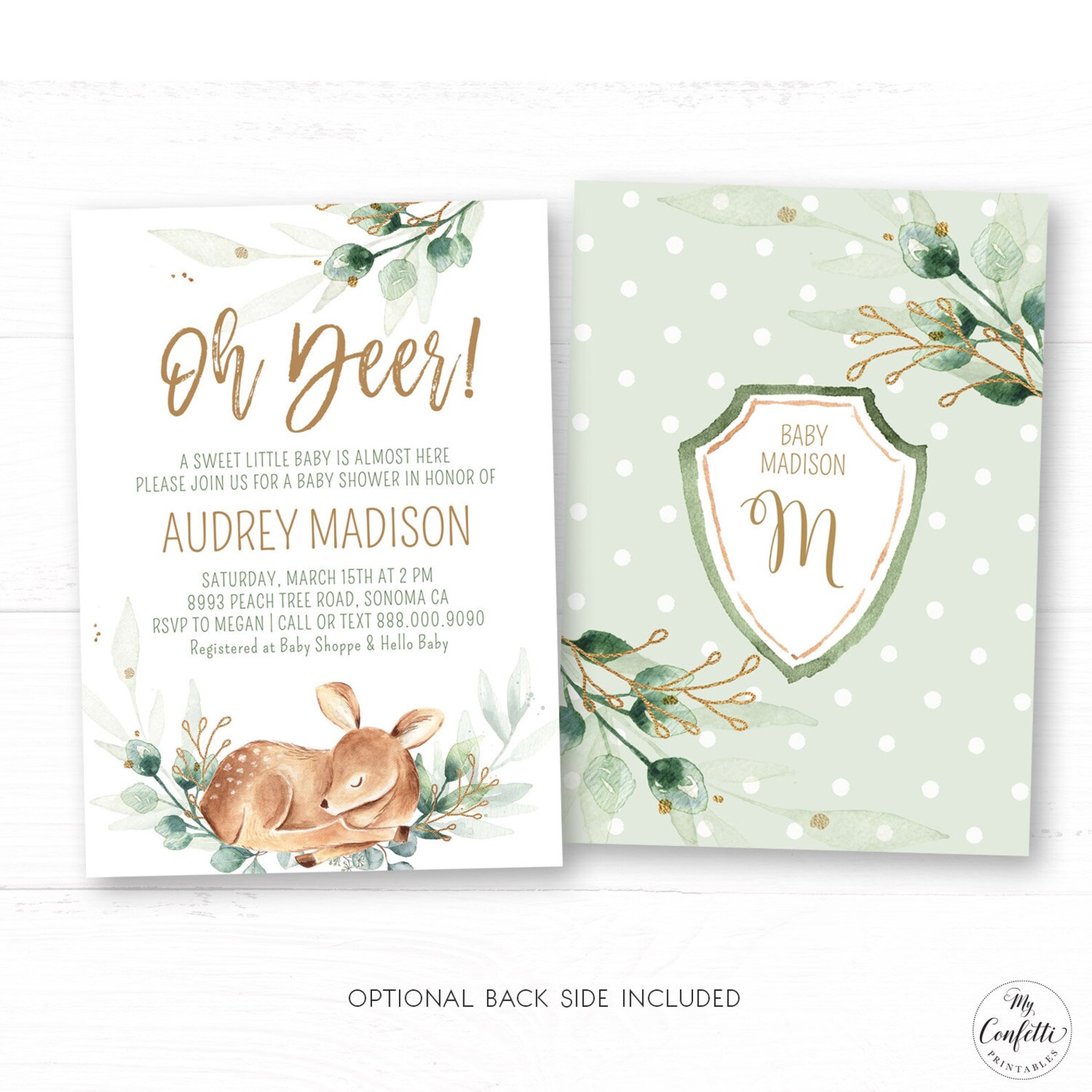 Baby Shower Invitation Bundle, Printable Boy Baby Shower Invitation ...