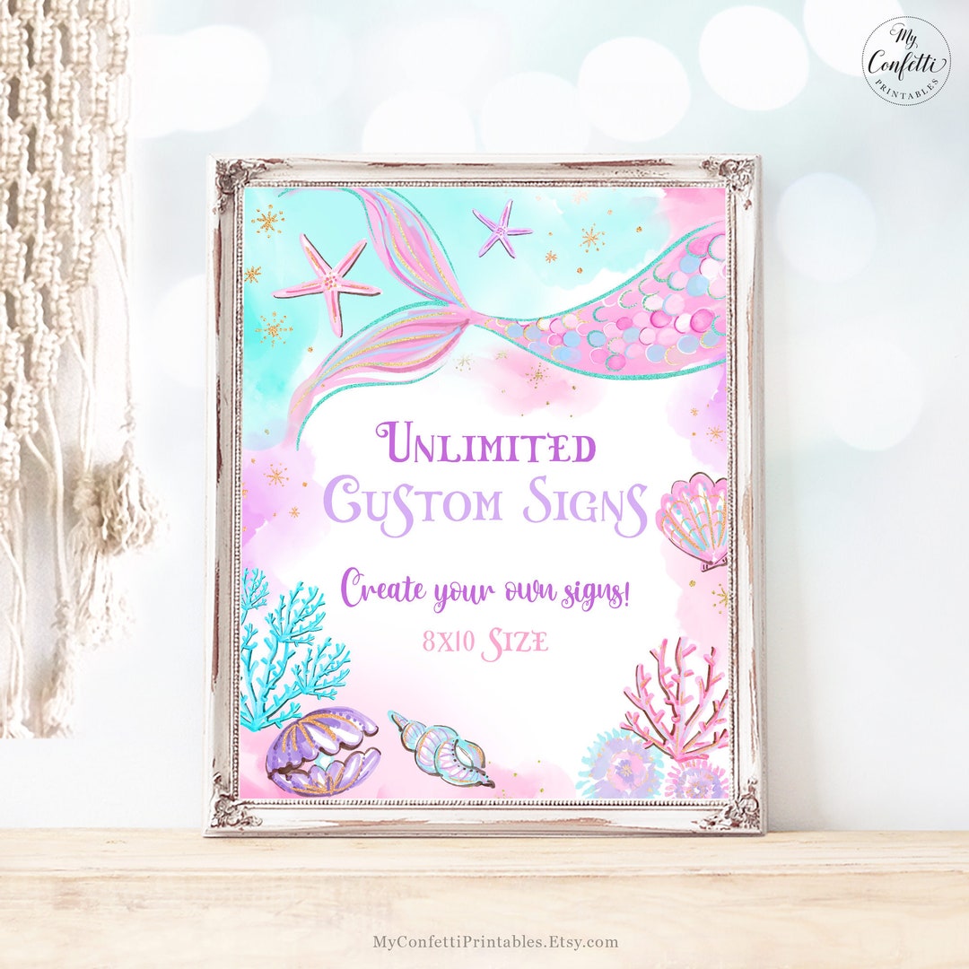 Editable Unlimited DIY Custom Sign Template, 8x10, Printable, Little ...