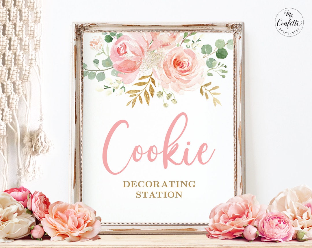 Cookie Decorating Station Sign, Printable Baby Shower Decorate A Cookie ...