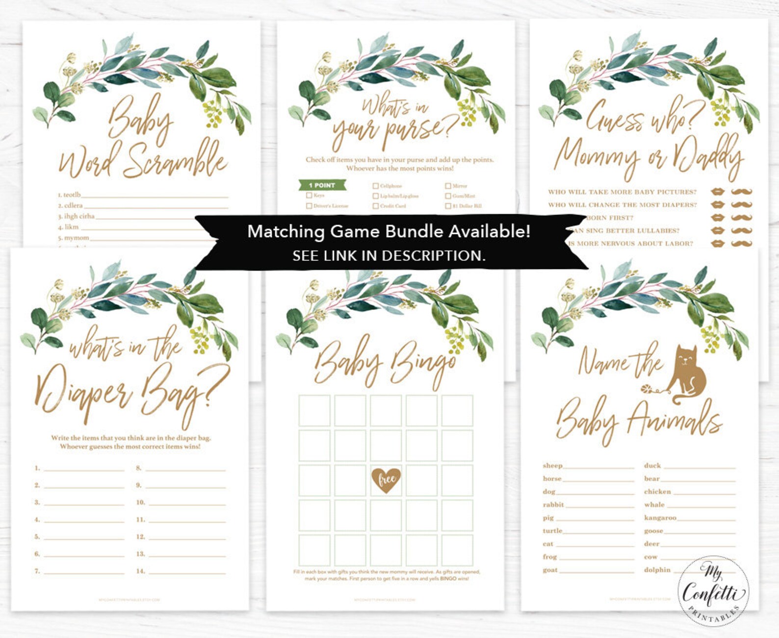 Let's Make a Baby Game Sign Printable Baby Shower Play | Etsy