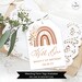 Boho Rainbow Birthday Welcome Sign, Printable Welcome Sign Template ...
