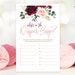 Pink Burgundy Floral Baby Shower Game BUNDLE Six Printable - Etsy