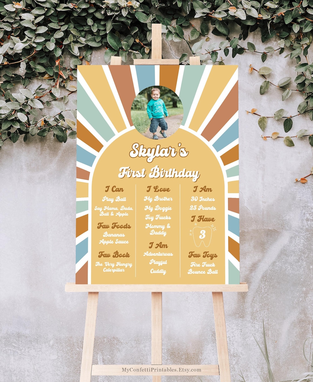 EDITABLE Birthday Milestone Board, Printable Birthday Milestone Sign ...