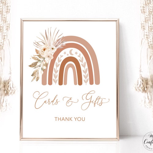 Boho Rainbow Baby Shower Welcome Sign Printable Welcome Sign - Etsy