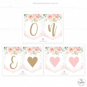 ONE High Chair Banner, Printable First Birthday ONE Banner, 5x7 Inch ...