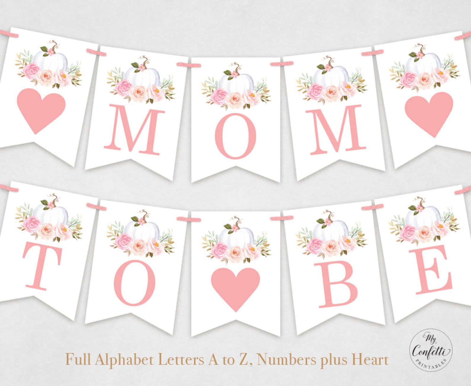 Printable Alphabet Banner Set Letters A to Z Numbers Plus | Etsy