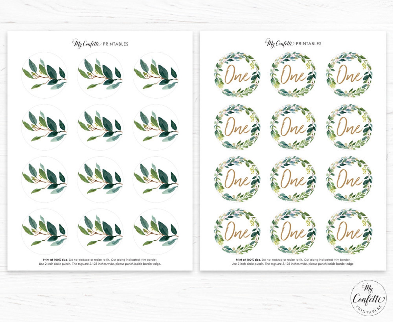 First Birthday Cupcake Toppers Printable One Cupcake Toppers - Etsy